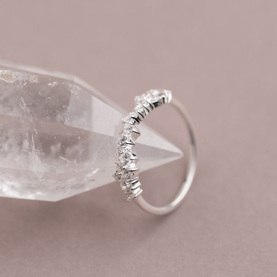 CLAIR CRYSTAL SILVER RING – Sisi Copenhagen
