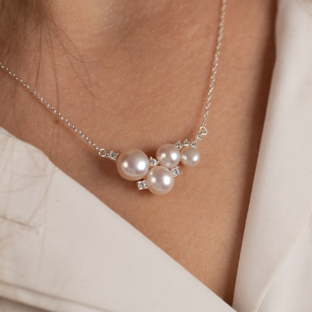 KELLY PEARL SILVER NECKLACE – Sisi Copenhagen