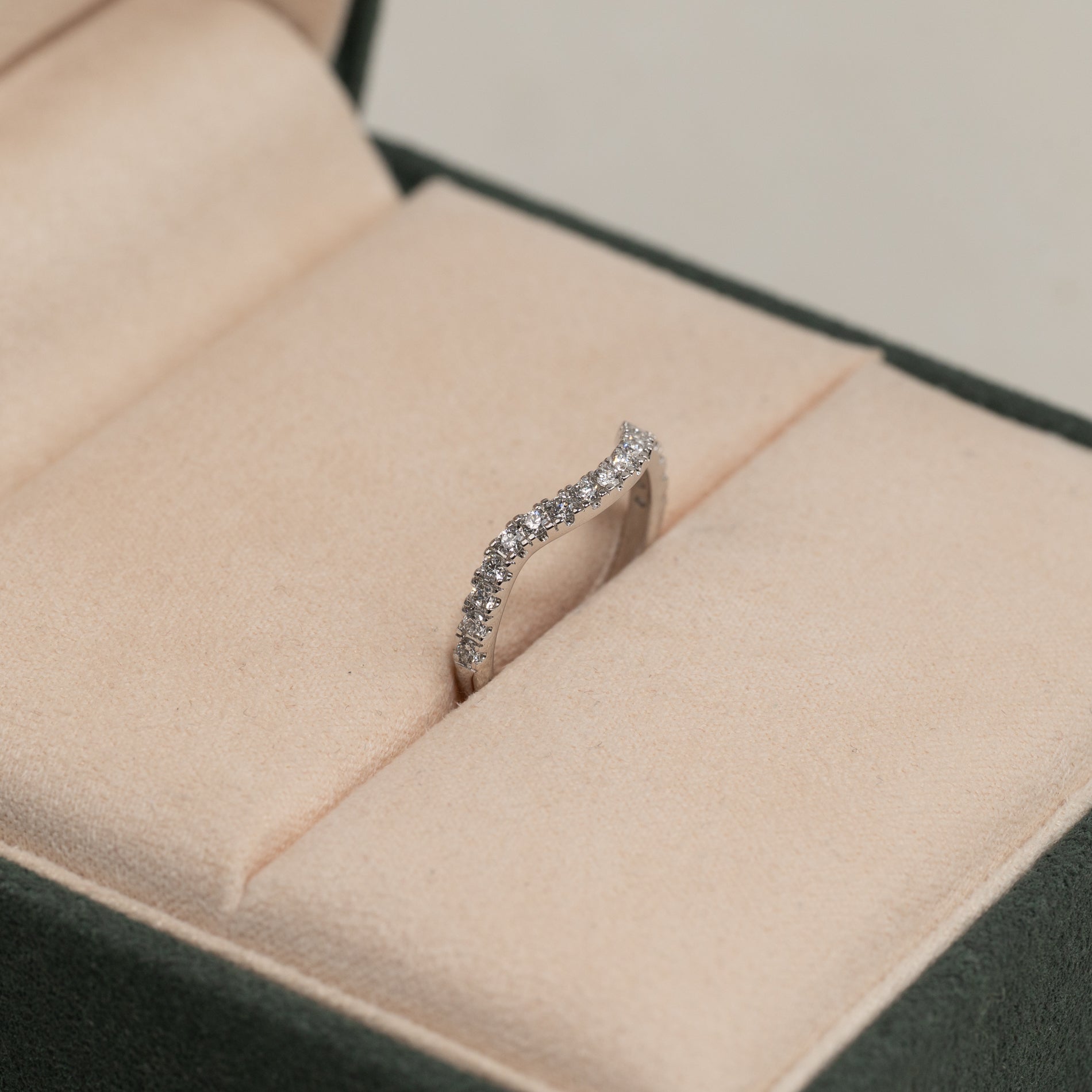 WIDE CURVE STACKING ALLIANCE LAB-DIAMOND RING - 0.25ct - WG – Sisi ...