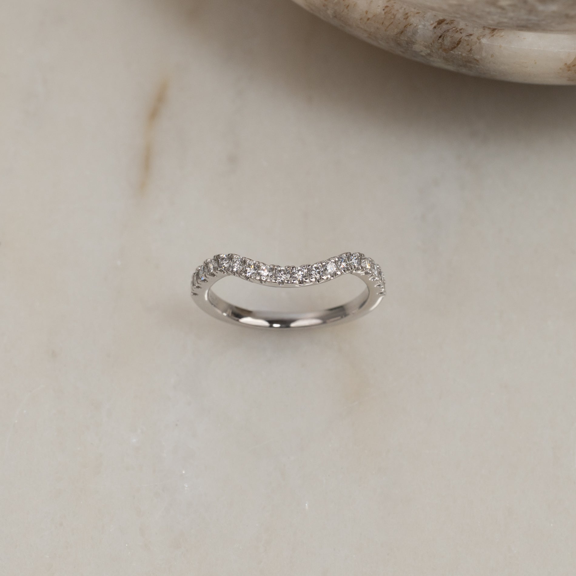 WIDE CURVE STACKING ALLIANCE LAB-DIAMOND RING - 0.25ct - WG – Sisi ...
