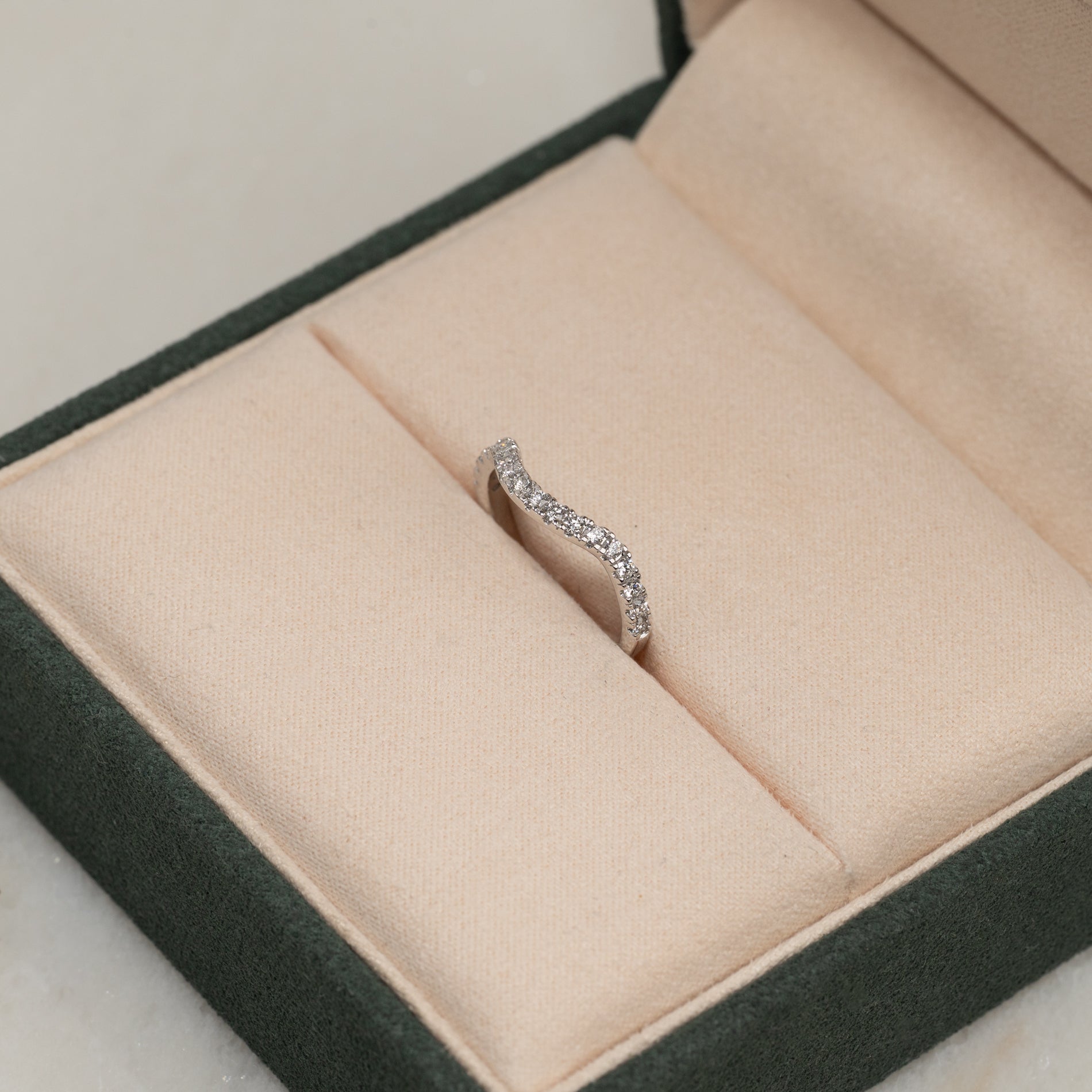 WIDE CURVE STACKING ALLIANCE LAB-DIAMOND RING - 0.25ct - WG – Sisi ...