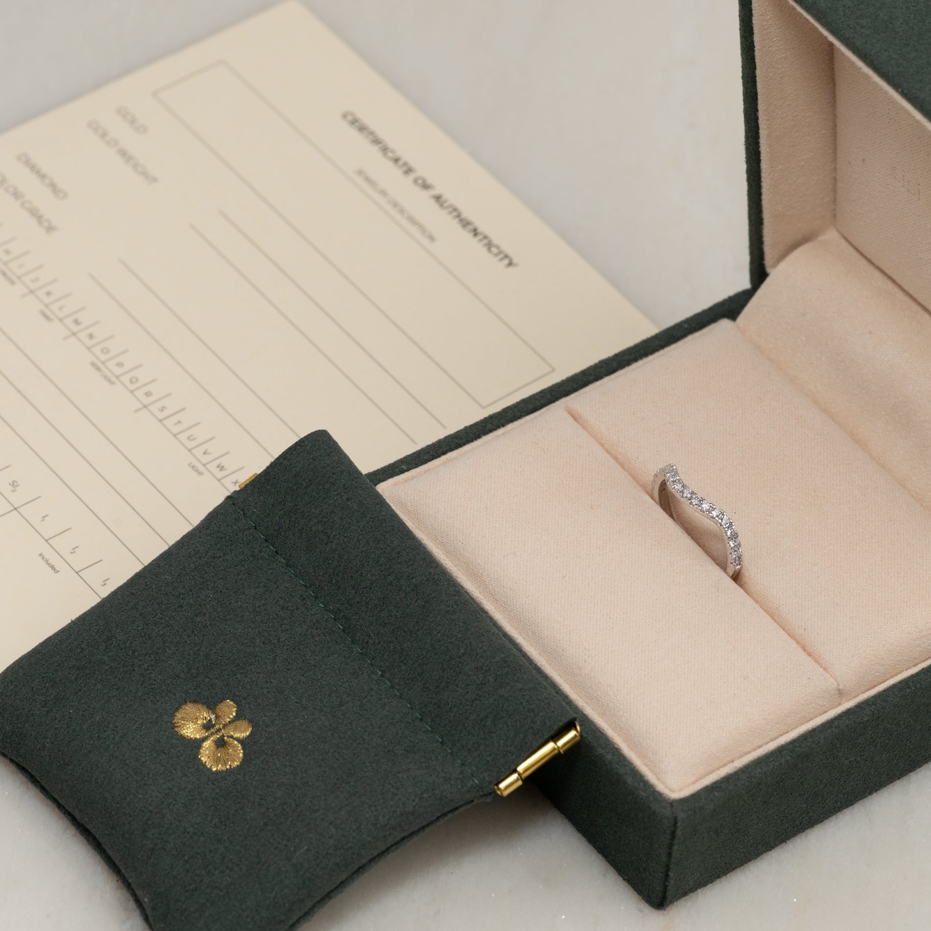 WIDE CURVE STACKING ALLIANCE LAB-DIAMOND RING - 0.25ct - WG – Sisi ...